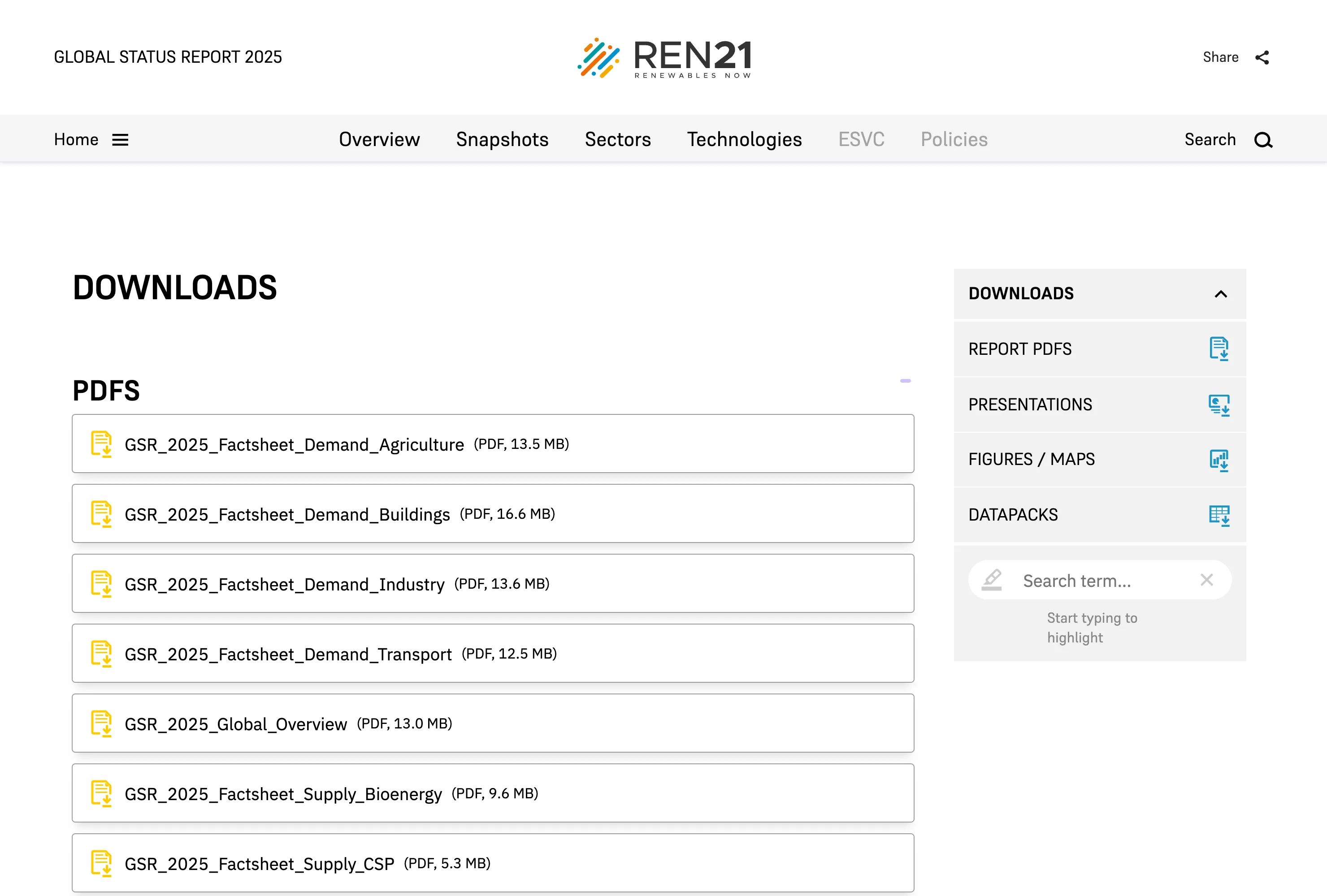 GSR 2025 | RENEWABLES 2025 GLOBAL STATUS REPORT